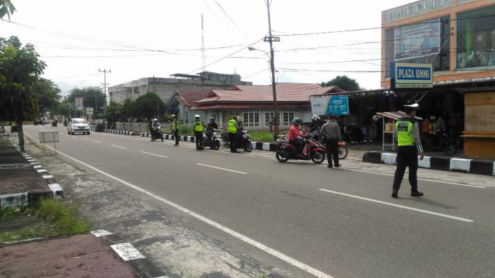 Puluhan Kendaraaan Terjaring Razia di Bengkalis