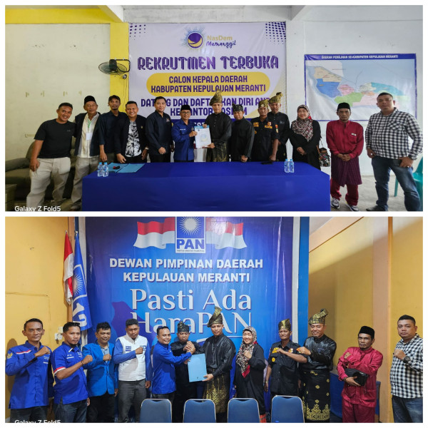 Maju Pilkada Meranti, Jasman Resmi Mendaftar di NasDem dan PAN