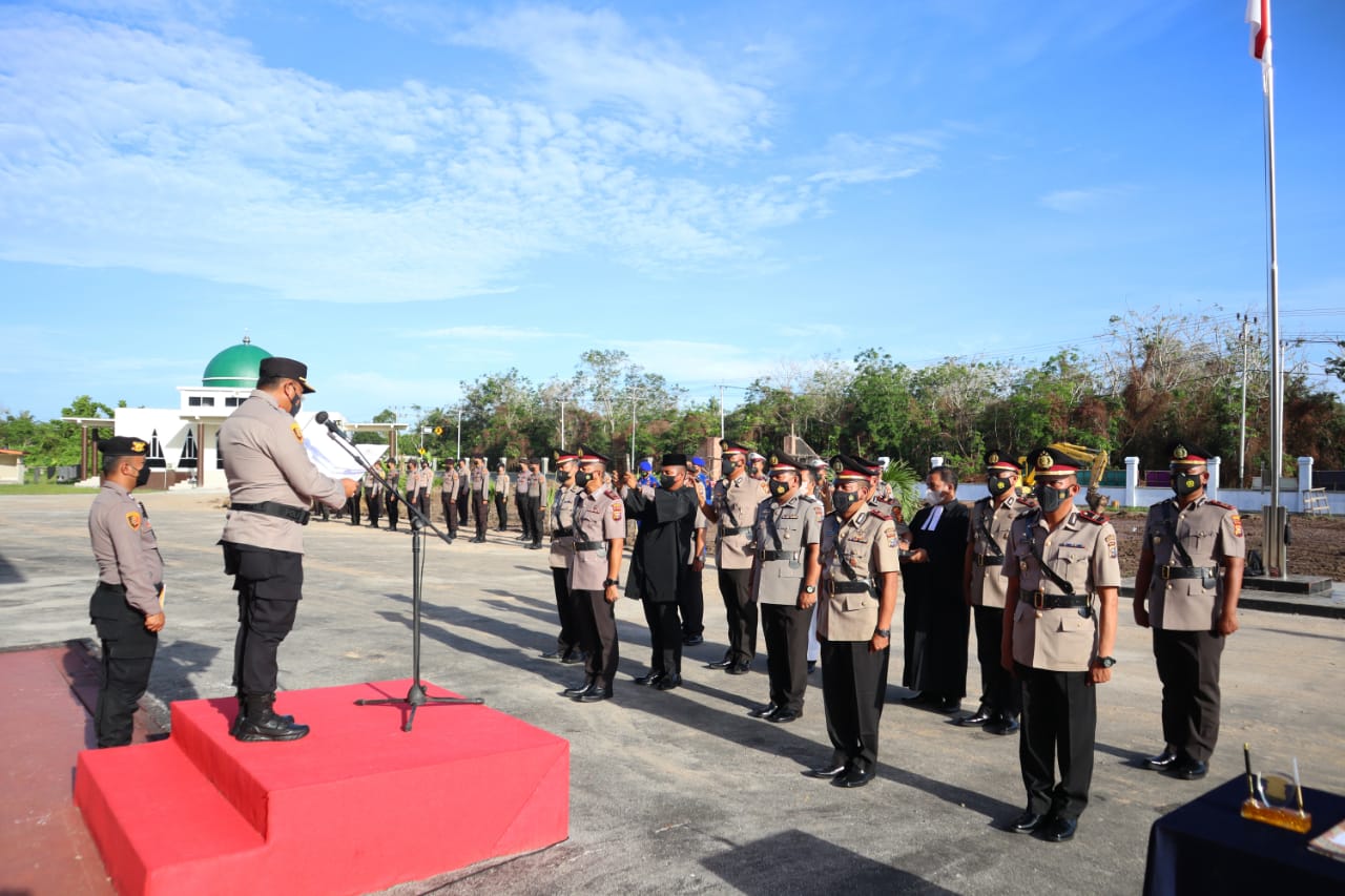 Kapolres Meranti Pimpin Sertijab Dua Kasat dan Lima Kapolsek