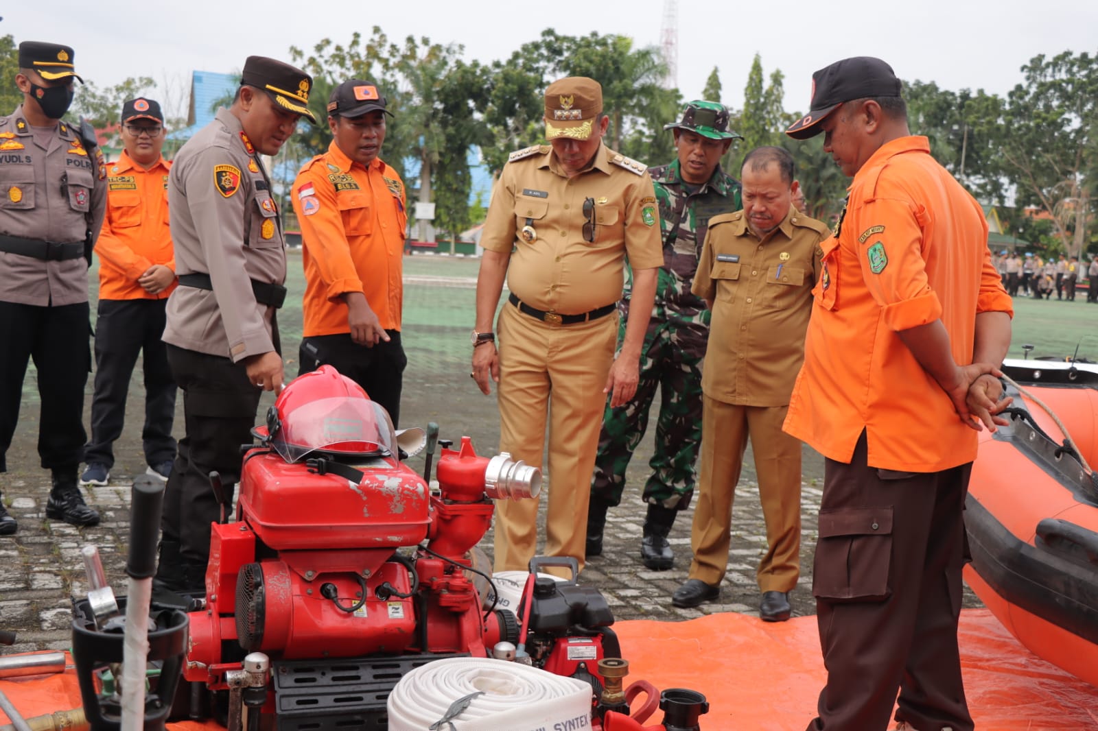 Kapolres Meranti Ikuti Apel Kesiapsiagaan Penanganan Bencana Alam